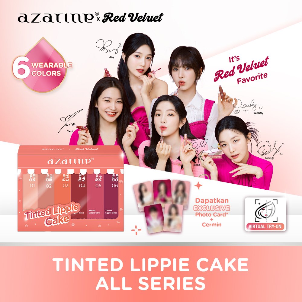 ᴗ･` on Twitter: "tinted lippie cake by azarine x red velvet 🍡 🔗 shopee : https://shope.ee ...