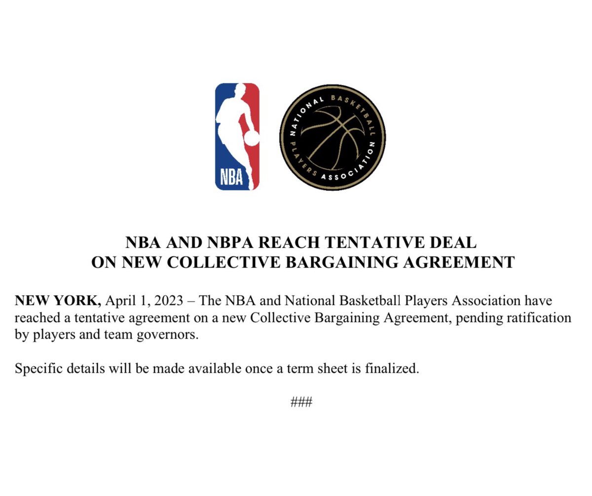 NBA Communications on Twitter: "The following has just been released:"