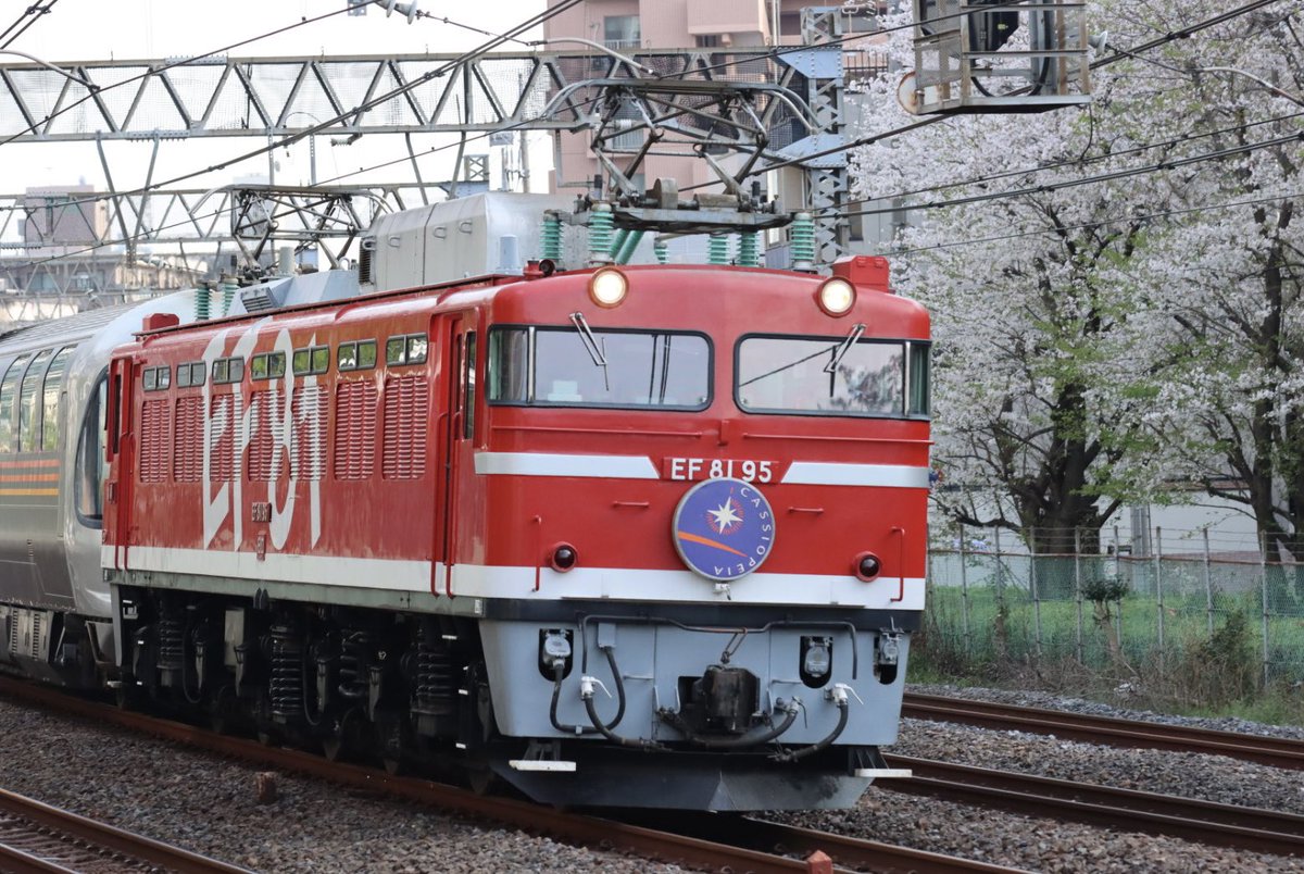 エンジェルフェイス on Twitter: "2023/4/1 カシオペア紀行 青森行 9011レ EF81 95+E26系12B #カシオペア紀行 #EF81"