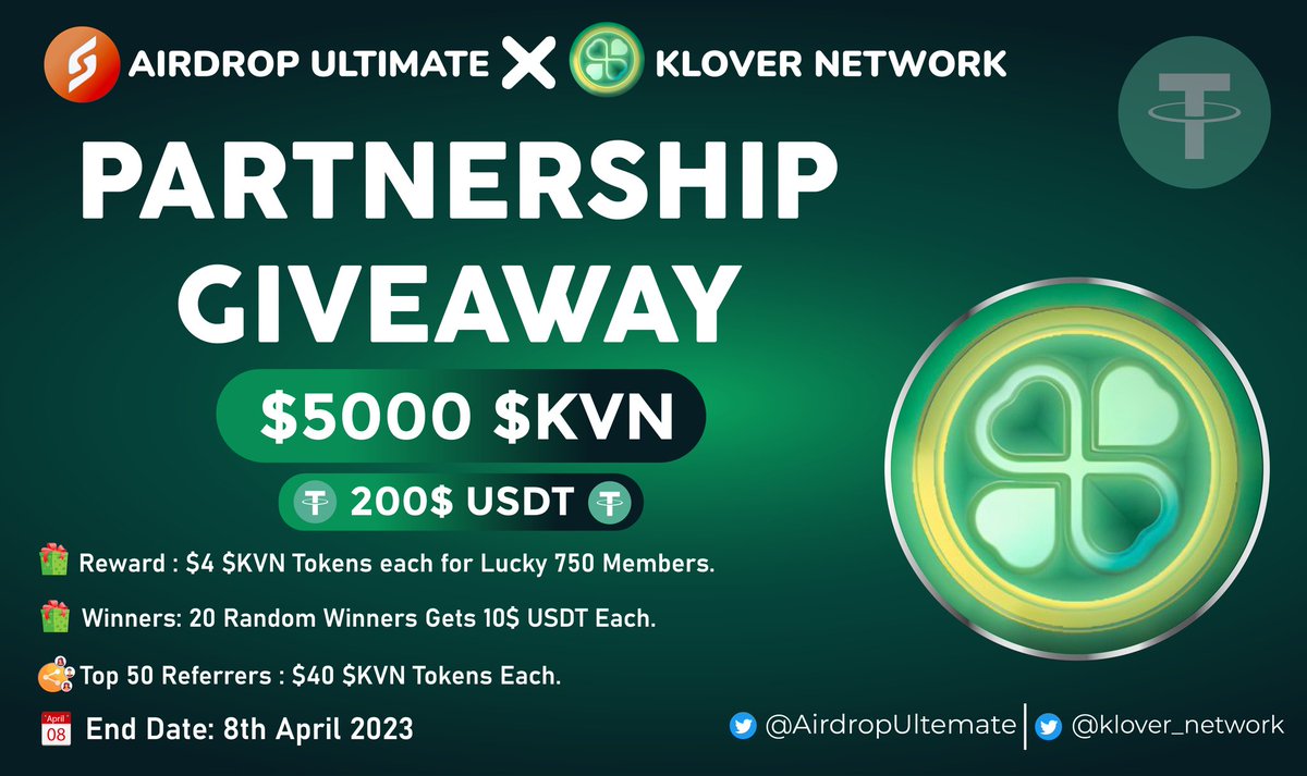 Airdrop Ultimate on Twitter: "New Giveaway: @klover_network X @AirdropUltemate Reward: $5000 ...