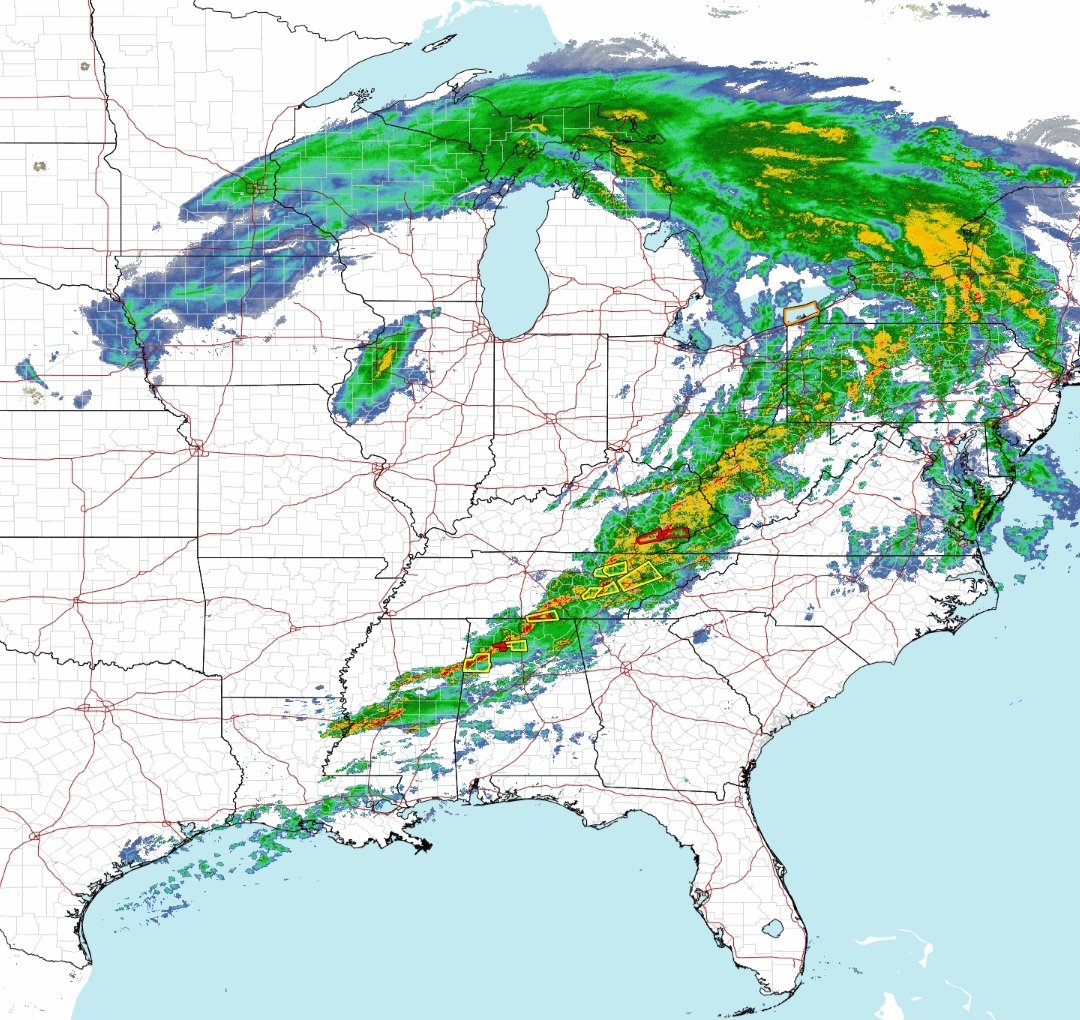 Mike's Weather Page on Twitter: "Saturday 4:30am eastern radar. Severe storms and Tornado ...