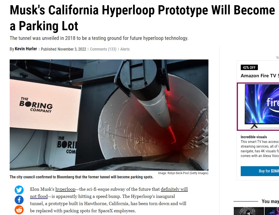 Pierre B 🧐 on Twitter: "RT @thinking_panda: Meanwhile... Musk's California Hyperloop Prototype ...