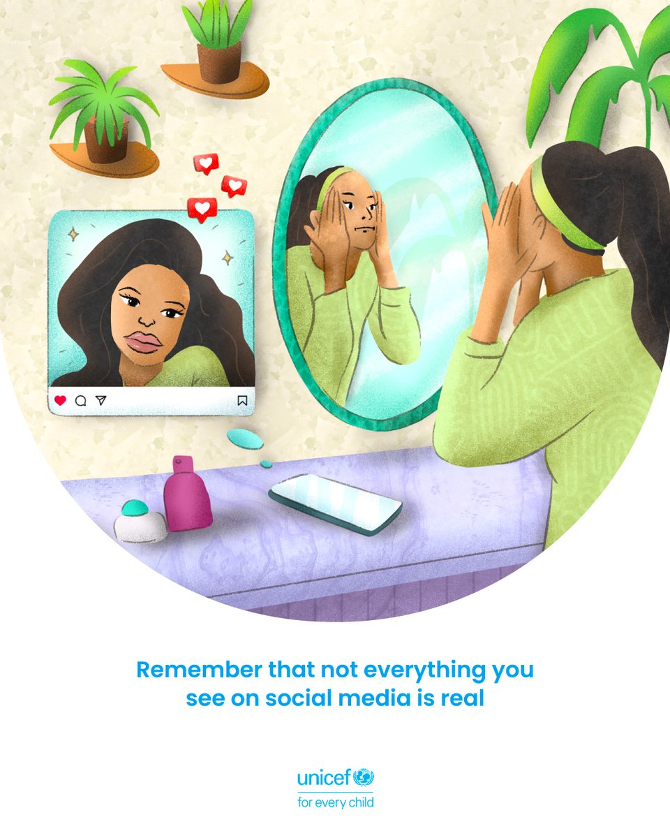 UNICEF Maldives on Twitter: "Remember that not everything you see on social media is real. Try ...
