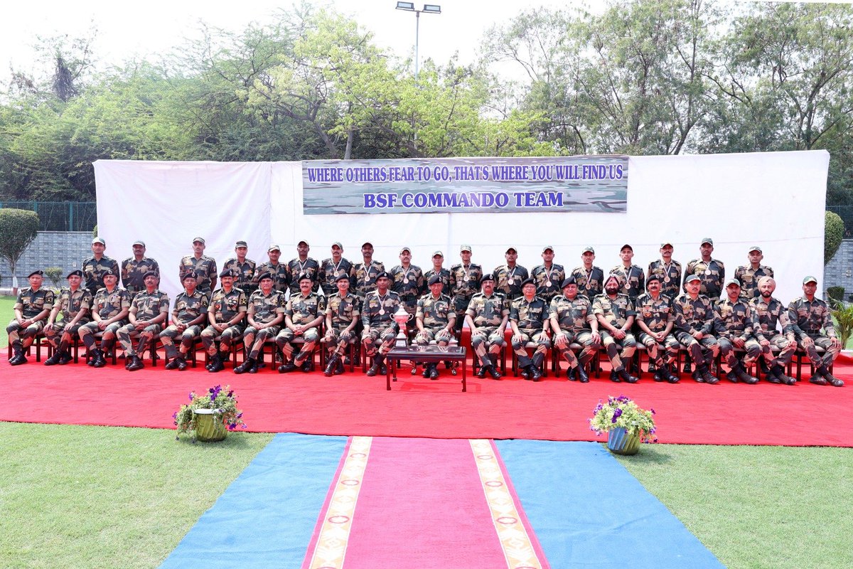 BSF on Twitter: "DG BSF Dr S L Thaosen interacted with BSF Commando Team that secured 3rd ...