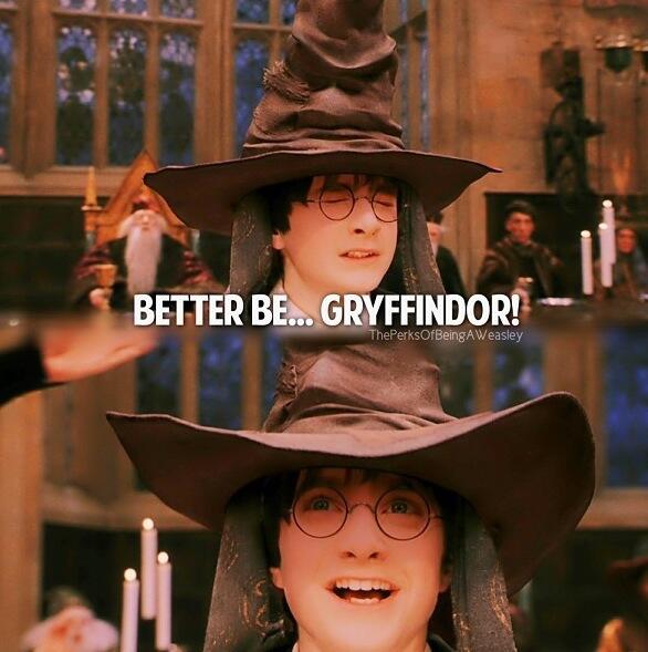 Harry Potter World on Twitter: ""Better be... Gryffindor!" – The Sorting Hat"