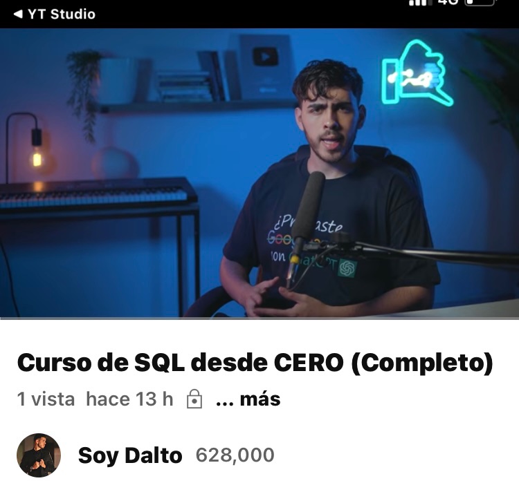 Soy Dalto on Twitter: "Lo logre gente. Hoy sale el mejor CURSO de SQL de YouTube (Completo ...