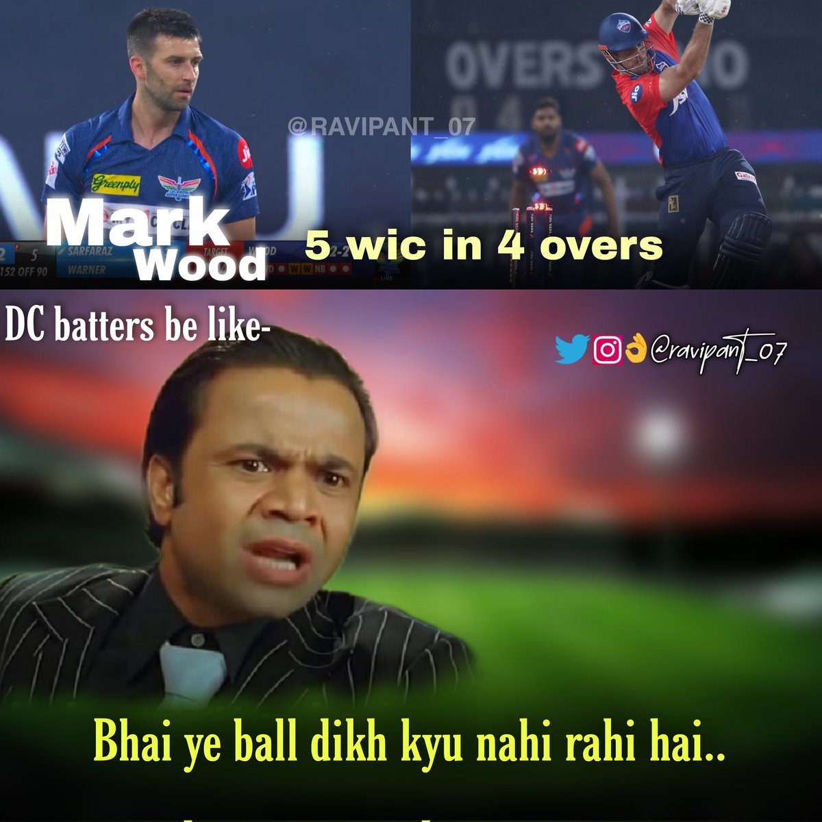 Twitter Reactions: Mark Wood's fifer derails Delhi Capitals' chase as ...