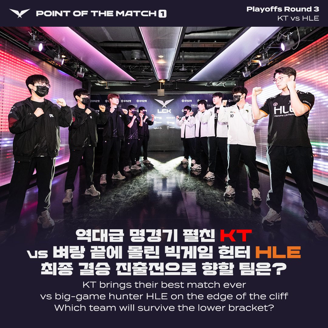 LCK on Twitter: "#LCK SPRING PLAYOFFS Lower Bracket Match: Points of the Match KT, coming off ...
