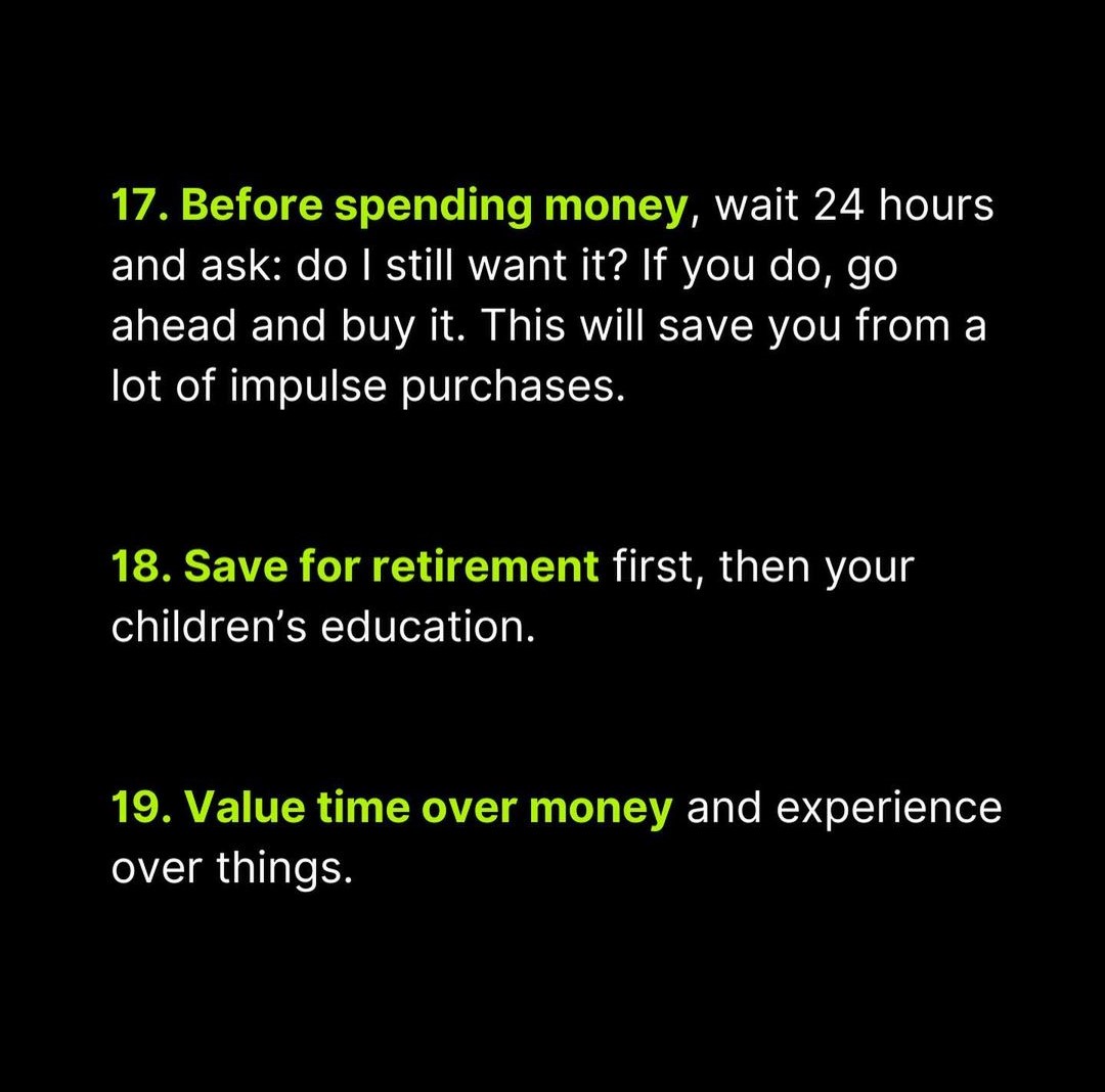 19 MONEY RULES EVERYONE SHOULD LEARN BY 25: - Thread from Mindful Maven ...