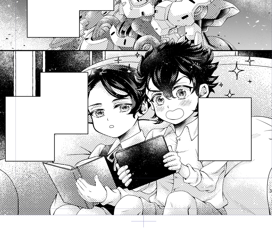 「完成してたコマをどうにか修正してきたよ😇」如月悠里の漫画
