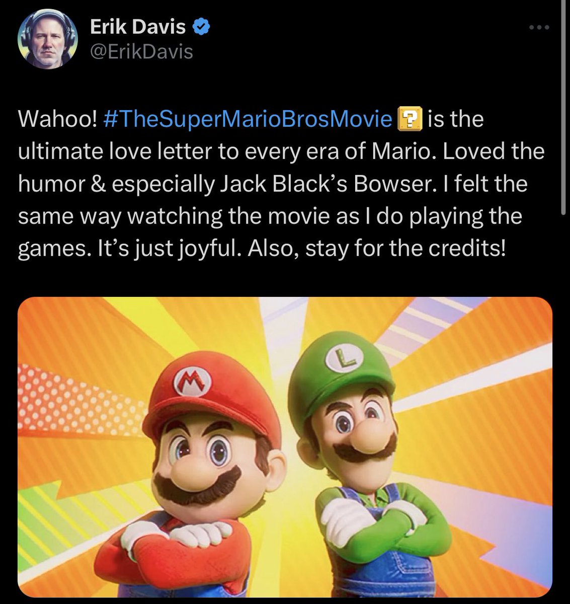 Film Updates On Twitter First Reactions To ‘the Super Mario Bros