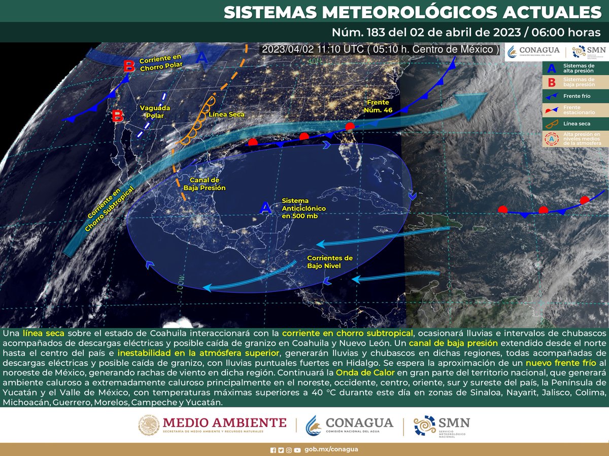 Webcams de México on Twitter: "RT @conagua_clima: Imagen de Fenómenos #Meteorológicos actuales ...