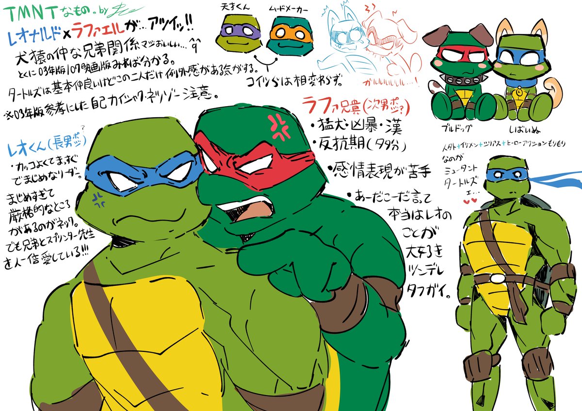 シリアス「人外xイケメンxシリアスxヒーローアクションな"ミュータント・タートルズ"を夜露」ℂ𝕣𝕚𝕞𝕞𝕪/Comm Closed!の漫画