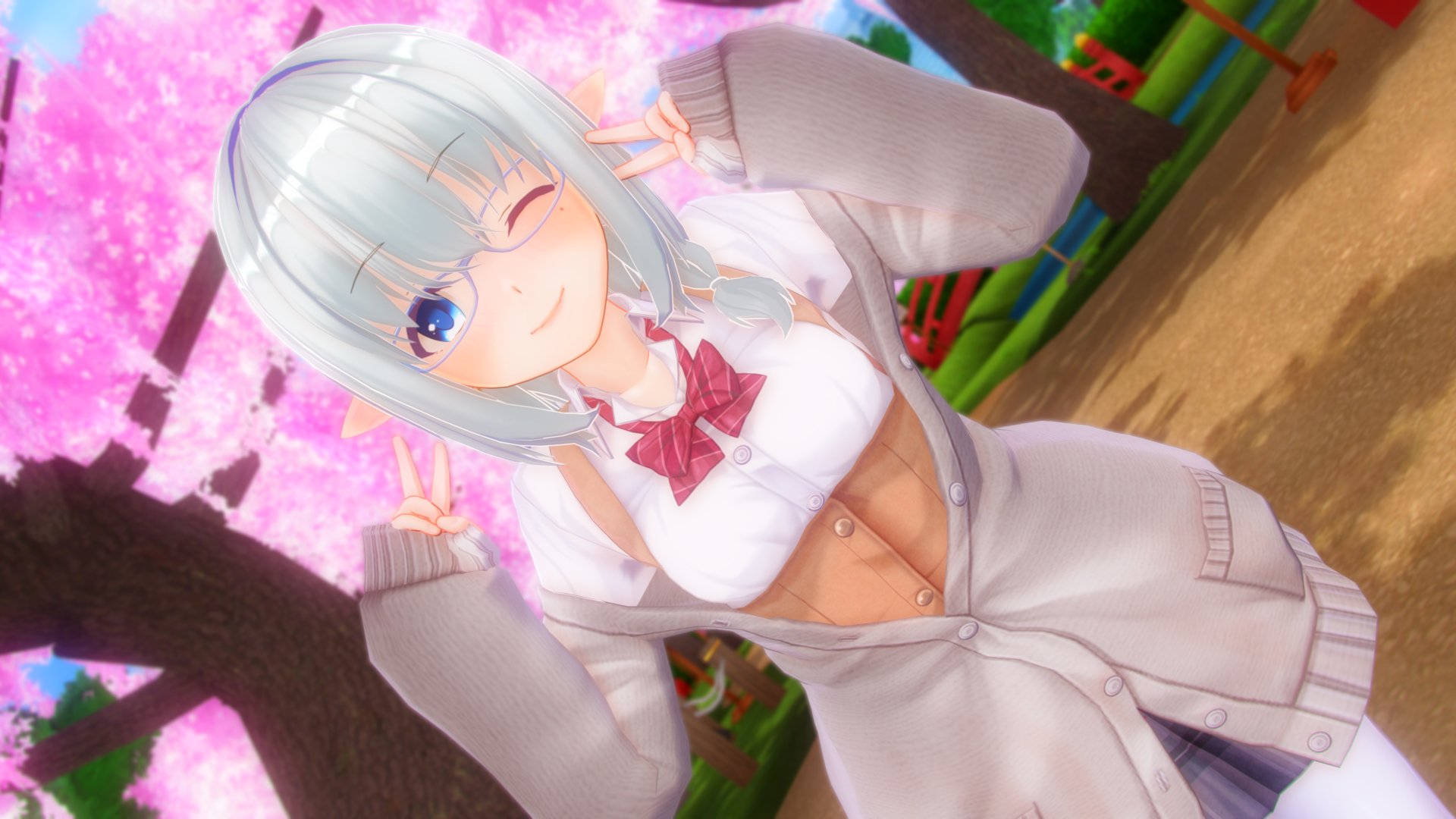 ワダツミ on Twitter: "#cm3d版深夜の真剣エディット60分一本勝負 お題「銀髪」 銀髪エルフは任せろ！ DLC滑り込みで購入できたから着せたけどあざといなあ #COM3D2 ...