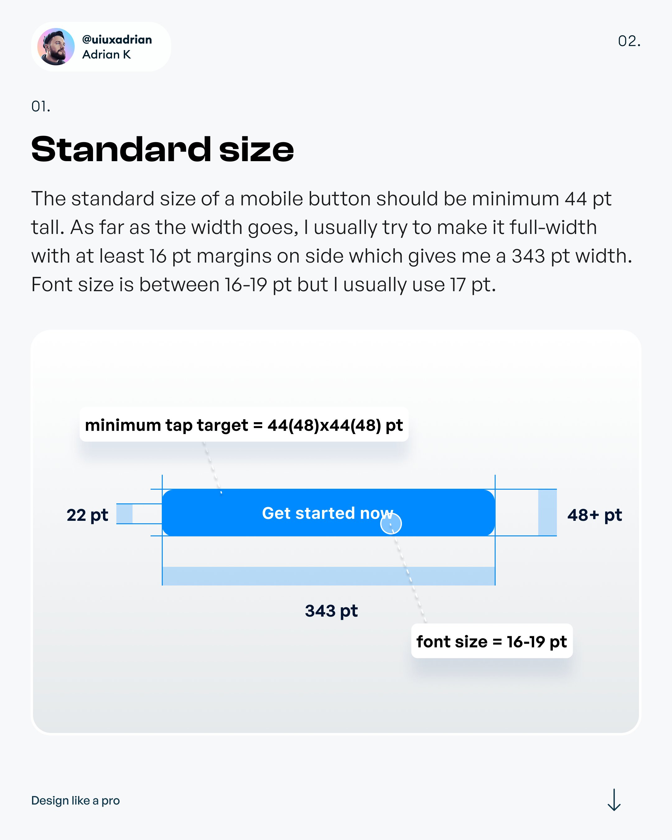 UI Adrian on Twitter: "How to design better UI buttons https://t.co/0AbGR7fXeY" / Twitter
