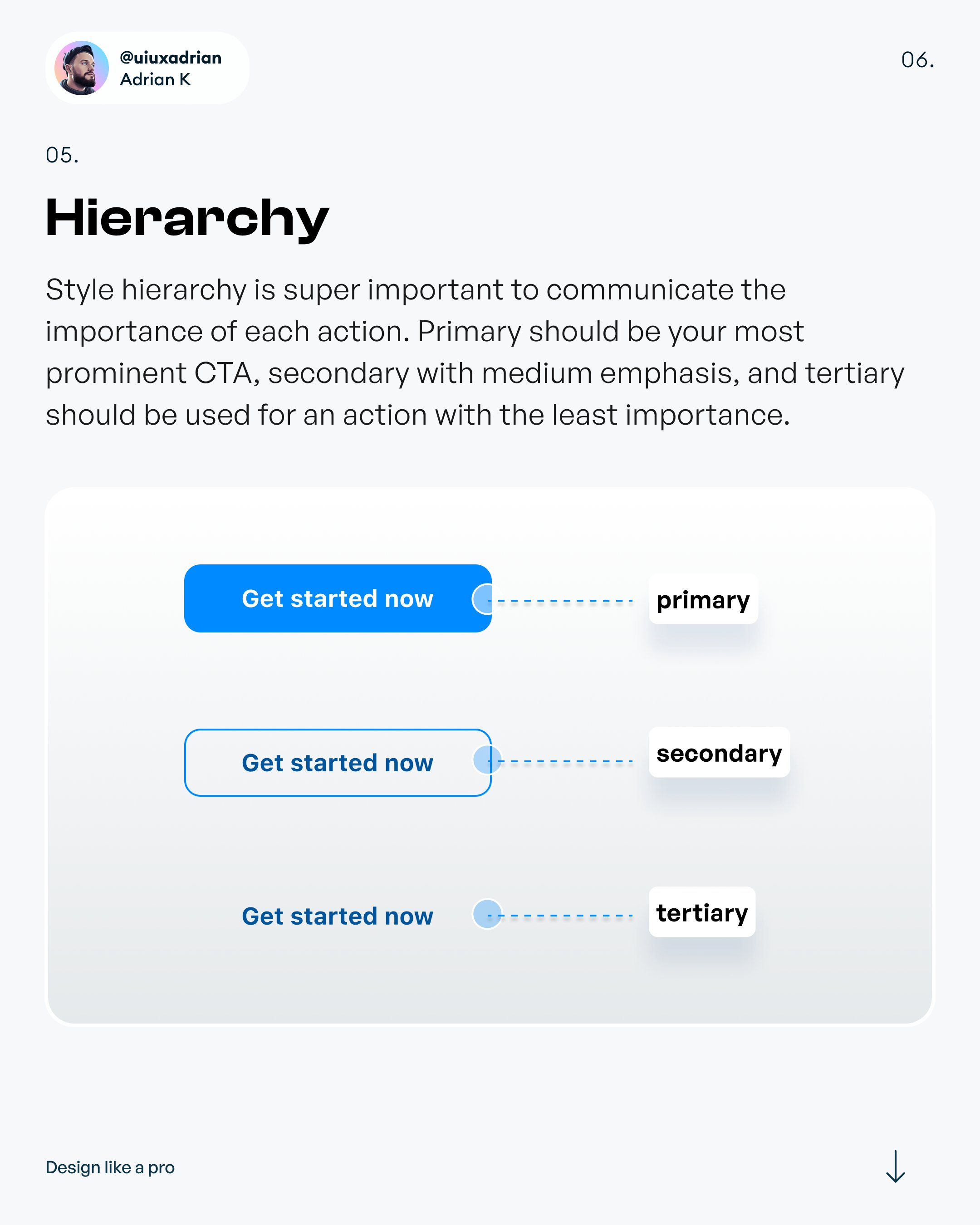 UI Adrian on Twitter: "How to design better UI buttons https://t.co/0AbGR7fXeY" / Twitter