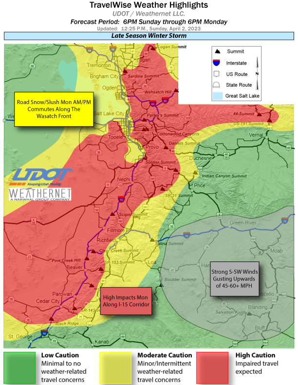 UDOT: Roads and ski resort closures for this week's storm
