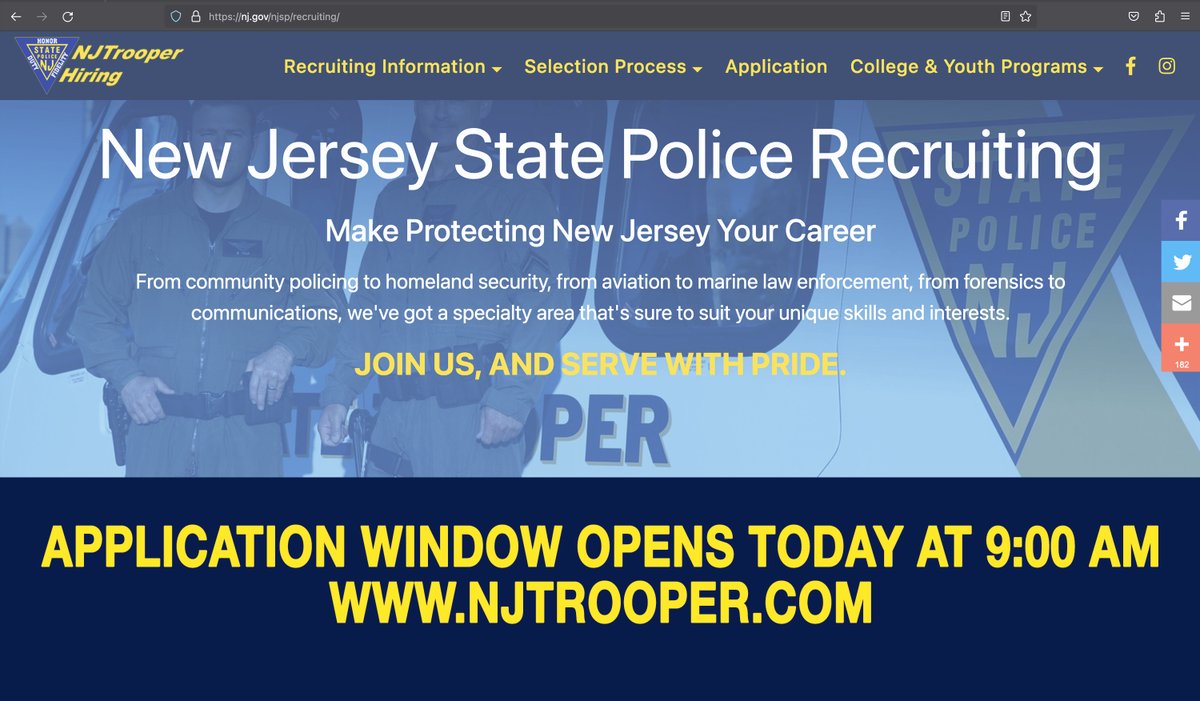 Njsp State Police On Twitter Application Window Opens Today At 9 00