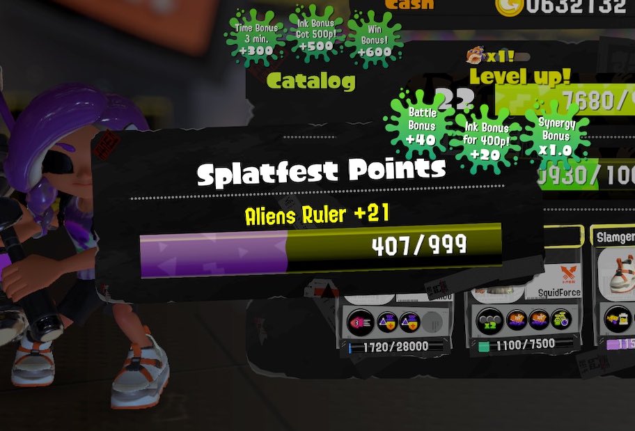 Senpai on Twitter: "Final, personal, Team Alien splatfest results Ruler +21 13- 10x wins 3- 100x ...