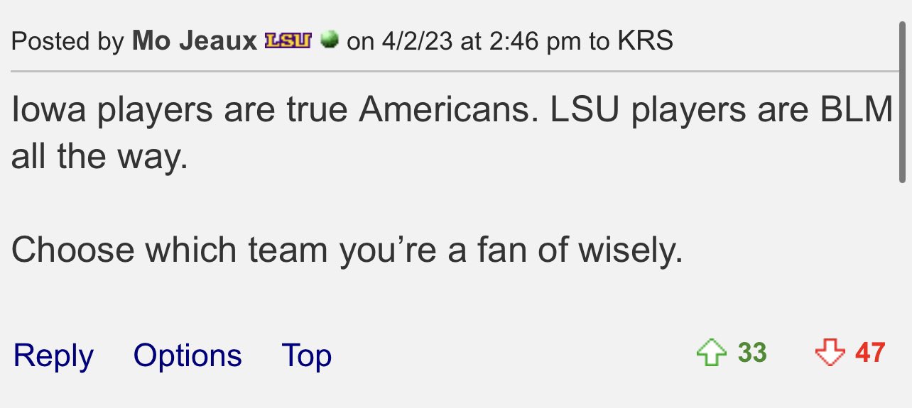 Message Board Geniuses on Twitter: "#LSU fan was upset the team wasn’t on the floor for the ...