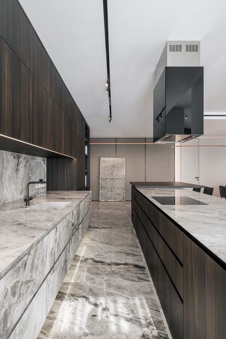 INTERIOR PORN on Twitter: "this all marble kitchen >>>"