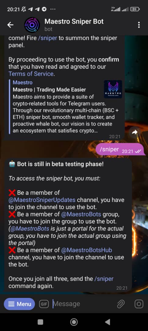 A THREAD ON HOW TO SET AND USE MAESTRO BOT FOR DEFI DEGEN TRADING 💚🔥🥰🥶 - المسلسل من PLANB ...