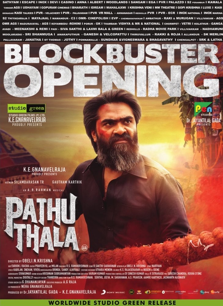 Only Kollywood on Twitter: "Fabulous opening weekend in the BO for #PathuThala. STR rage 🔥# ...
