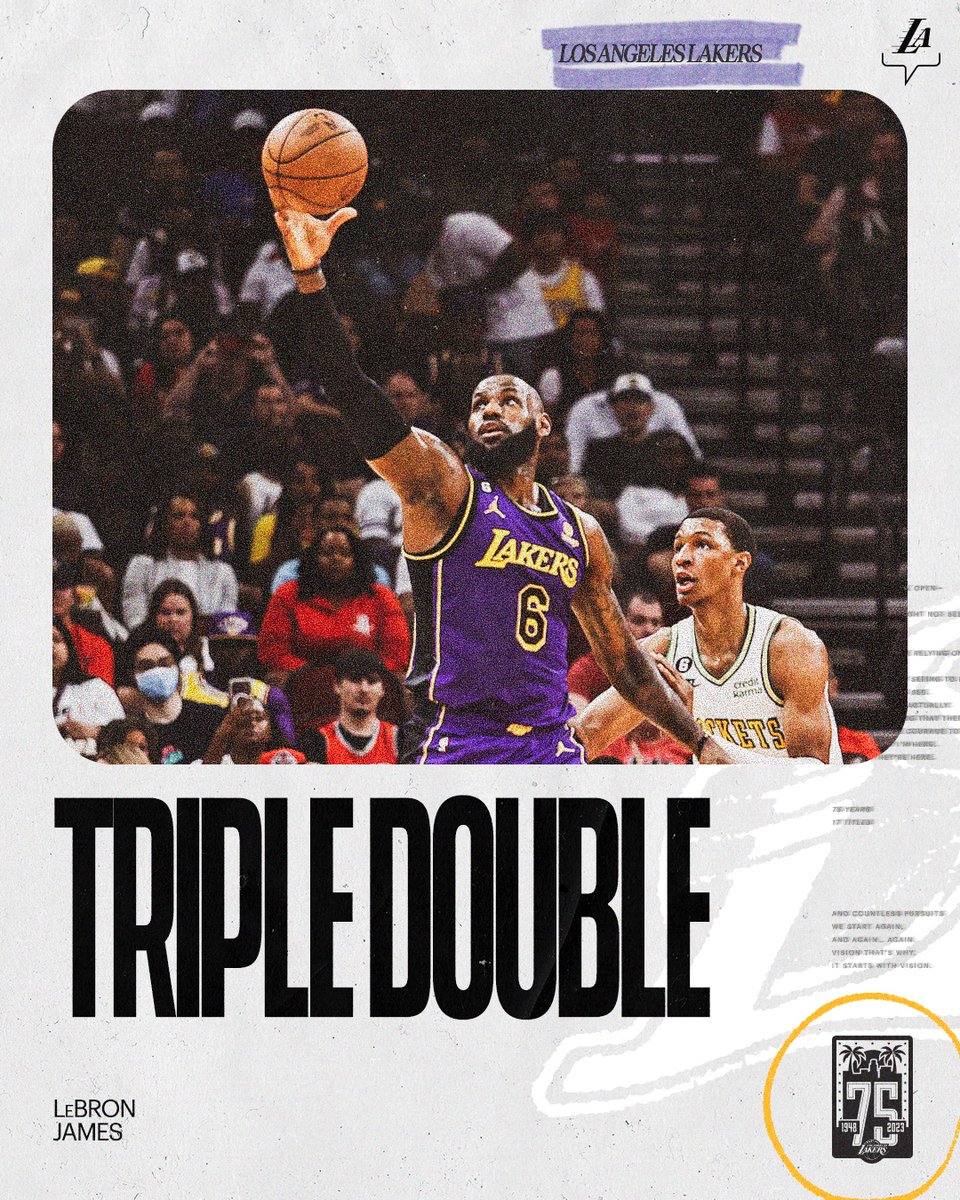 Los Angeles Lakers on Twitter: "LeBron James has tied Jason Kidd for the 4th-most triple-doubles ...