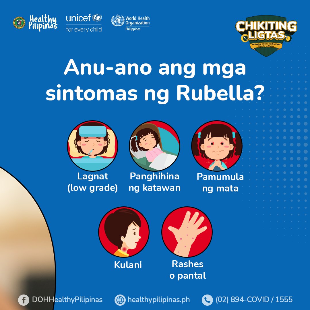 Tigdas Hangin Sintomas