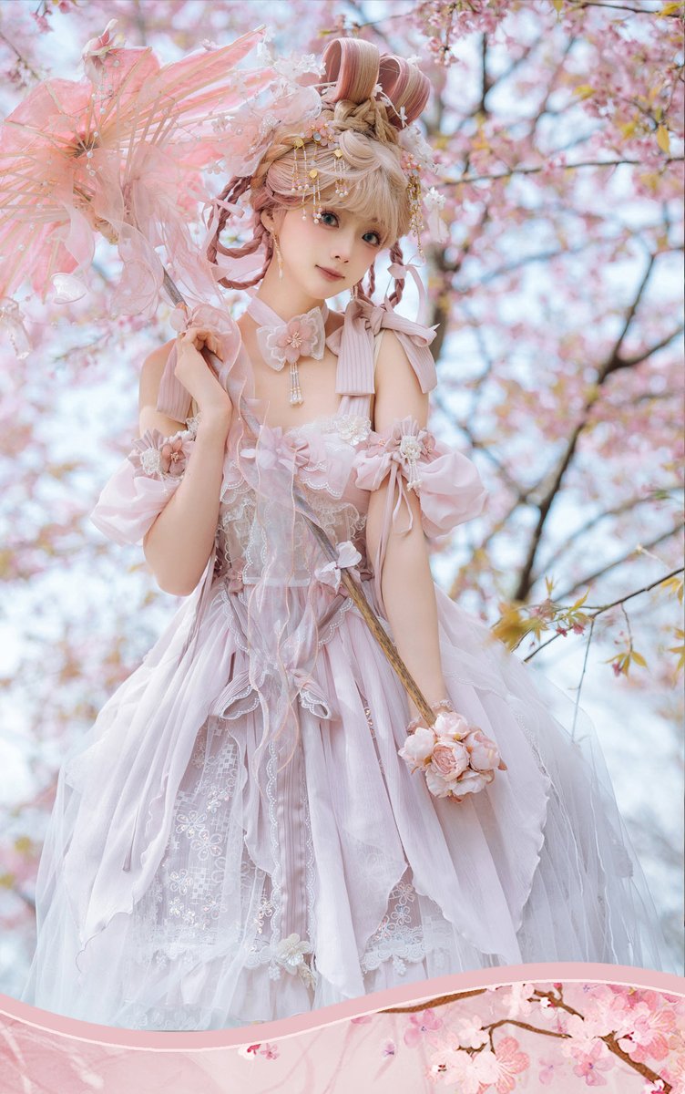 LolitaWardrobe on Twitter: "Bramble Rose 【-Cherry Blossoms After Winter-】 Lolita Jumper Dress ...