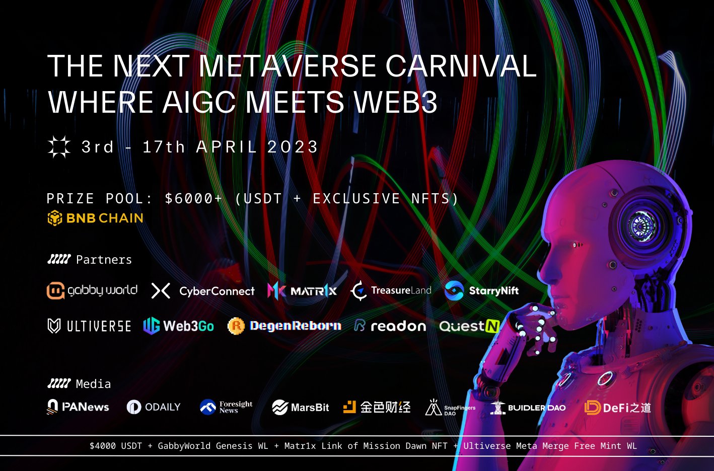 Gabby World on Twitter: "🌟 The Next Metaverse Carnival: Where AIGC meets Web3 🌟 🎁 6000+ $USDT ...