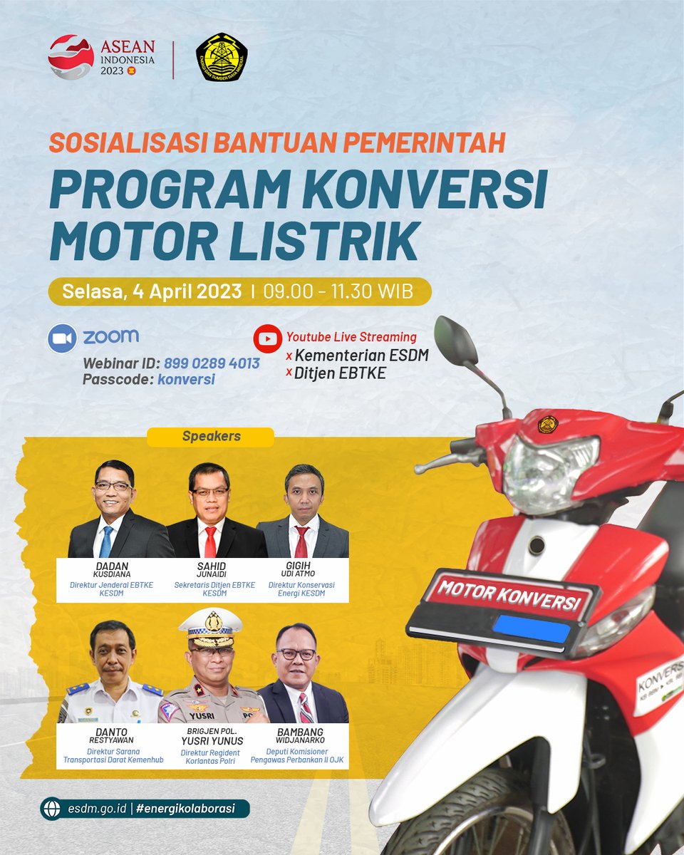 Kementerian Energi dan Sumber Daya Mineral RI on Twitter: "WEBINAR PROGRAM KONVERSI MOTOR ...