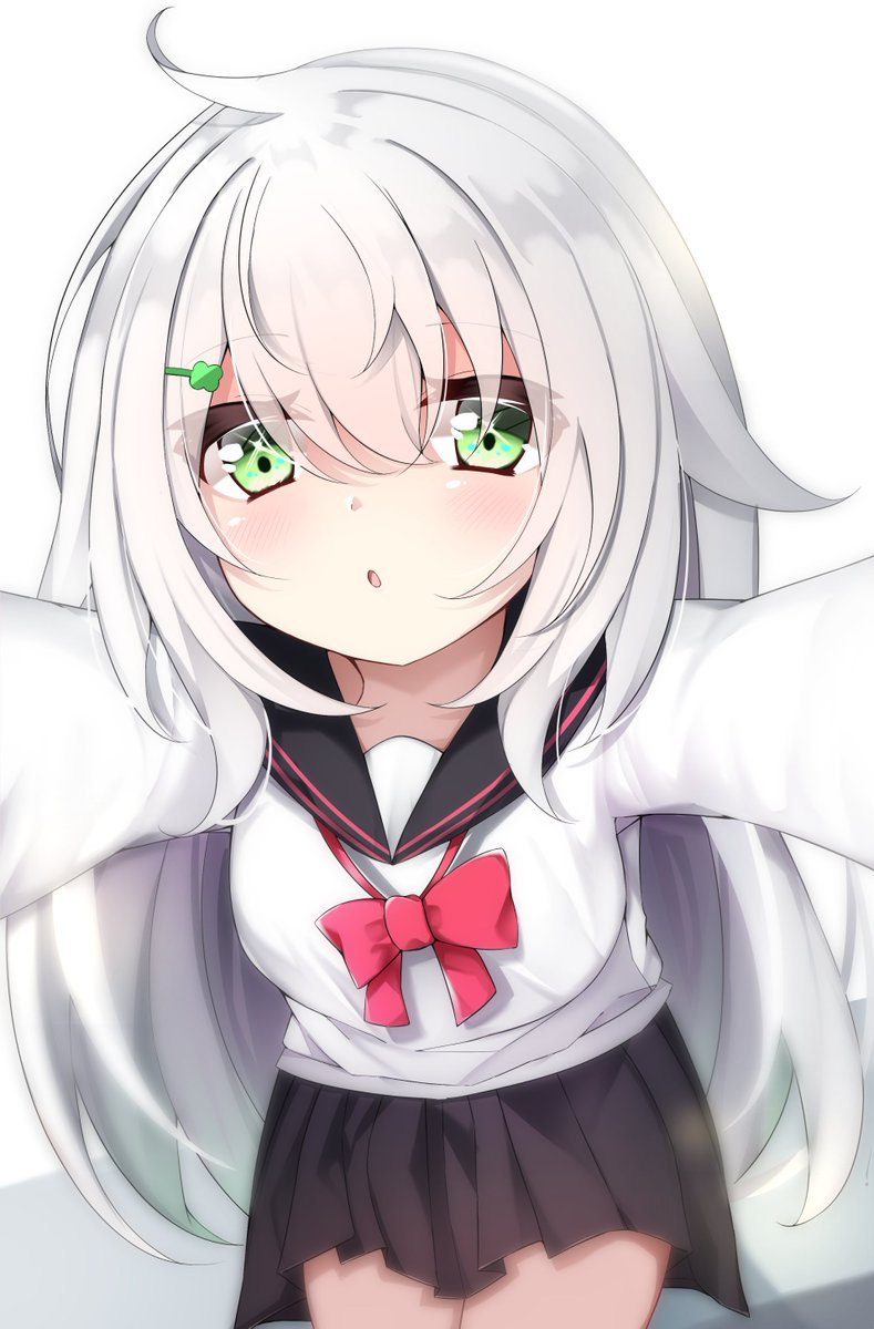 「白髪の女の子は甘えんぼさん イラスト オリジナル」 このみやさん お仕事募集中のイラスト