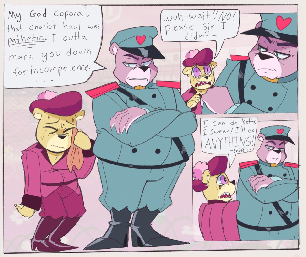 Sketchy-saltyus on Twitter: "Commander Fluffy / Pom-Pom Comic relating to my last post ️ # ...