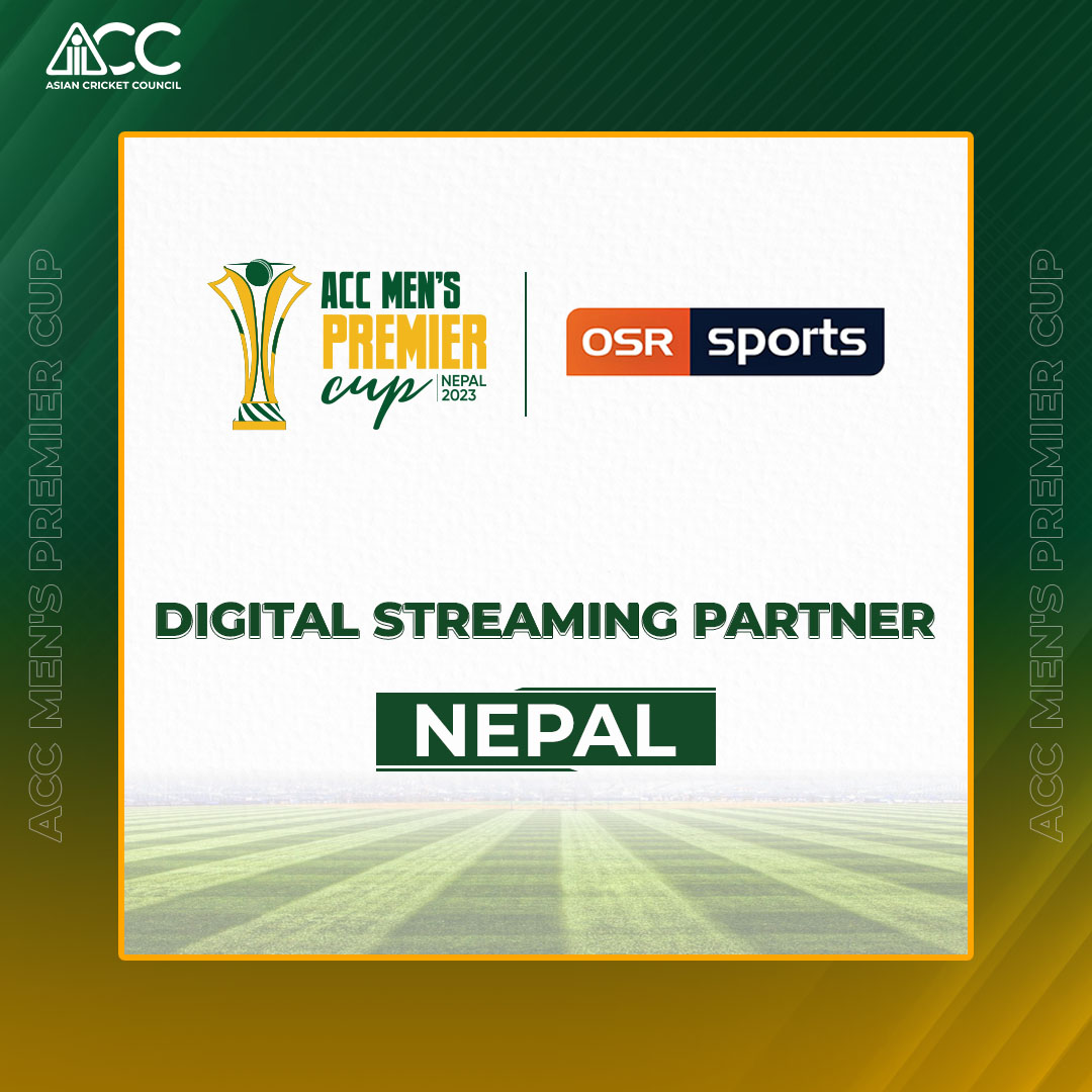 AsianCricketCouncil on Twitter: "OSR Sports will be the official digital streaming partner ...
