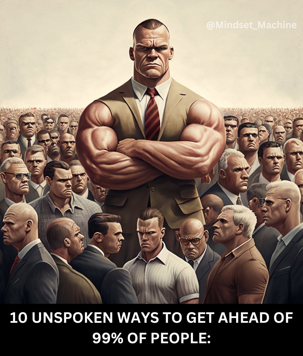10 unspoken ways to get ahead of 99% of people: - Thread from Mindset ...