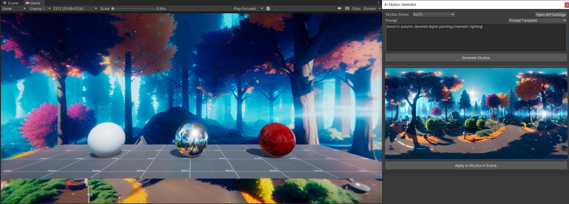 CatDarkGame on Twitter: "I created a generate skybox images using AI prompts in the Unity Engine ...