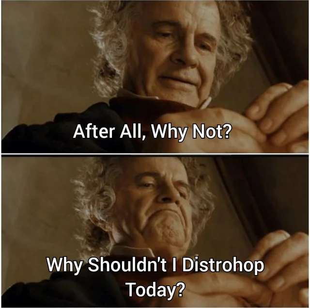 nixCraft 🐧 on Twitter: "How Linux distrohop work: Perfectly working Ubuntu Linux setup. Suddenly ...