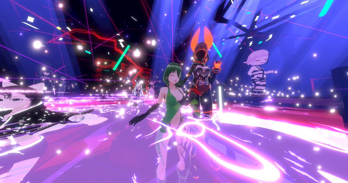 SpritePlum on Twitter: "超クールな演出ですね 世界観に引き込まれてしまいますw みんなかっこいいですね～ #cluster #club_SISTERS # ...