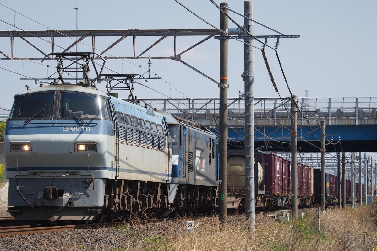 🍘かきてつ🌸 on Twitter: "4/3 5085レ EF66-111(代走) ムドEF210-133 穂積→大垣 NRSU 174107[7] 22T6、西濃運輸U31A-979 ...