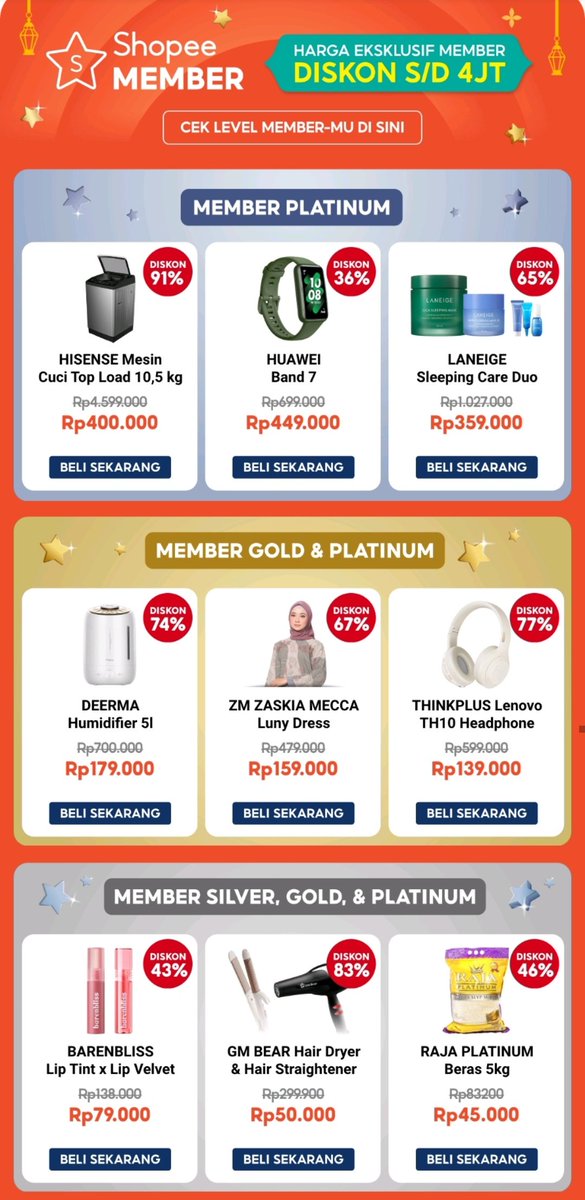 Racun Belanja | Info Diskon, Promo, Cashback on Twitter: "Shopee Big Midnight Sale 🌙 ⏰ Jam 00:00 ...