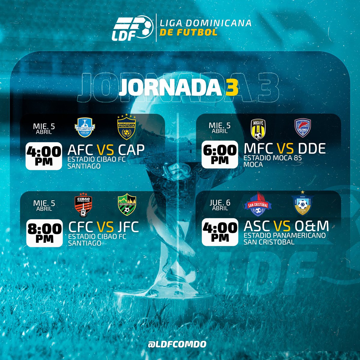 Balompié Dominicano on Twitter: "RT @LDFcomdo: Prosigue la acción 👇 Cibao FC 🆚 Jarabacoa FC 📺 ...