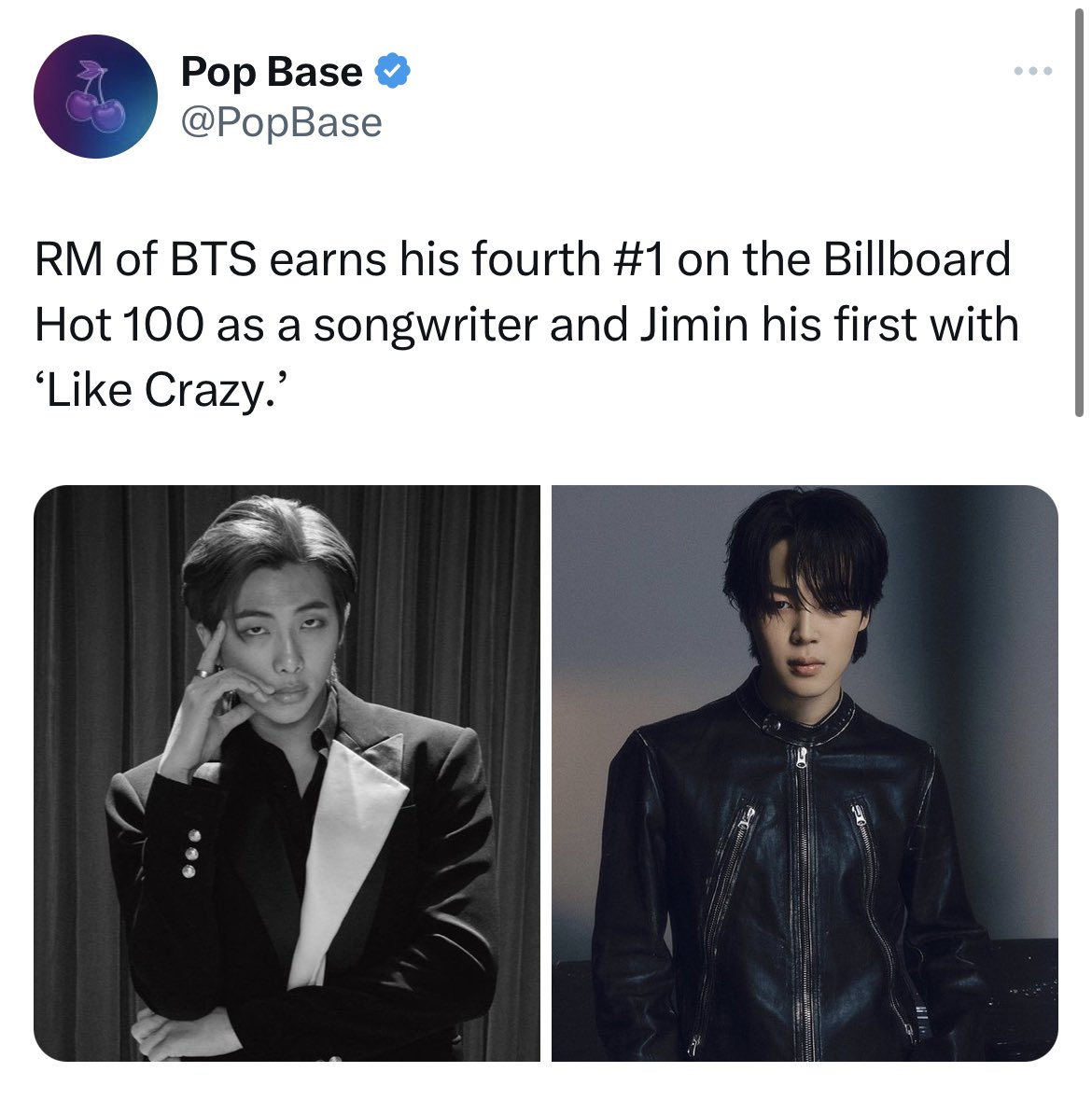 Kayๆ Faceๆ On Twitter Rt Pjm Vocal Park Jimin Earns His First 1 As
