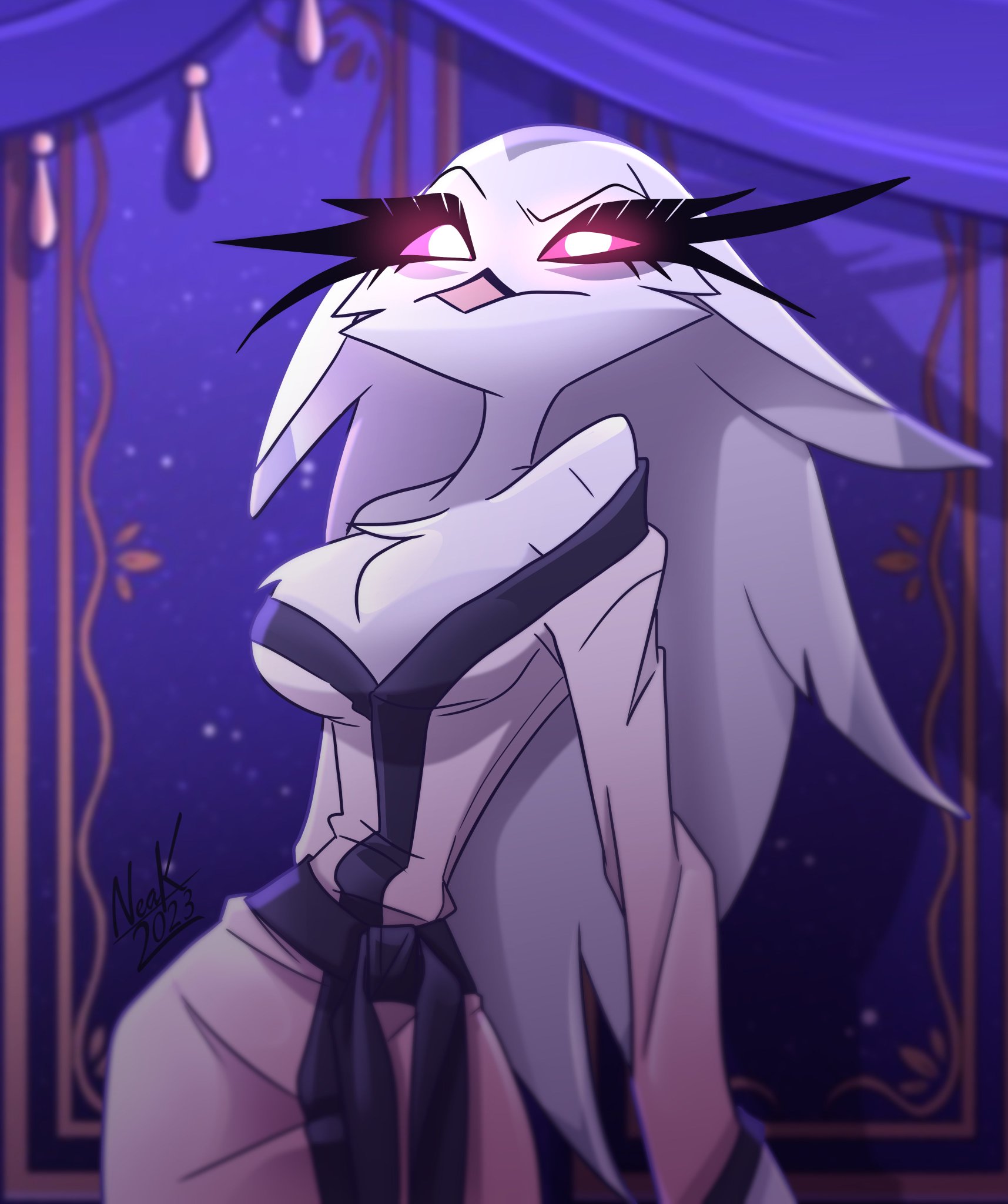 Nemui Akuma on Twitter: "A beautiful madam in a dressing gown.👘👘👘 (Stolas is not the only one ...