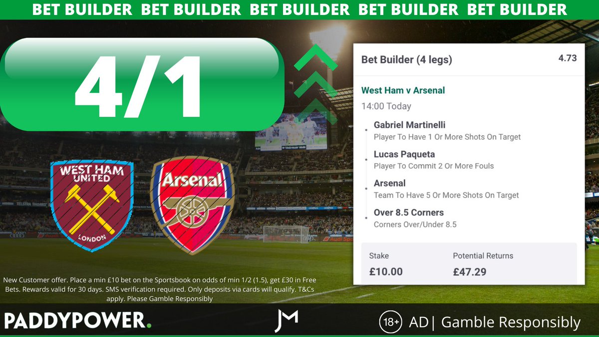 Football Tips ⚽ On Twitter 🦁 West Ham V Arsenal Bet Builder With