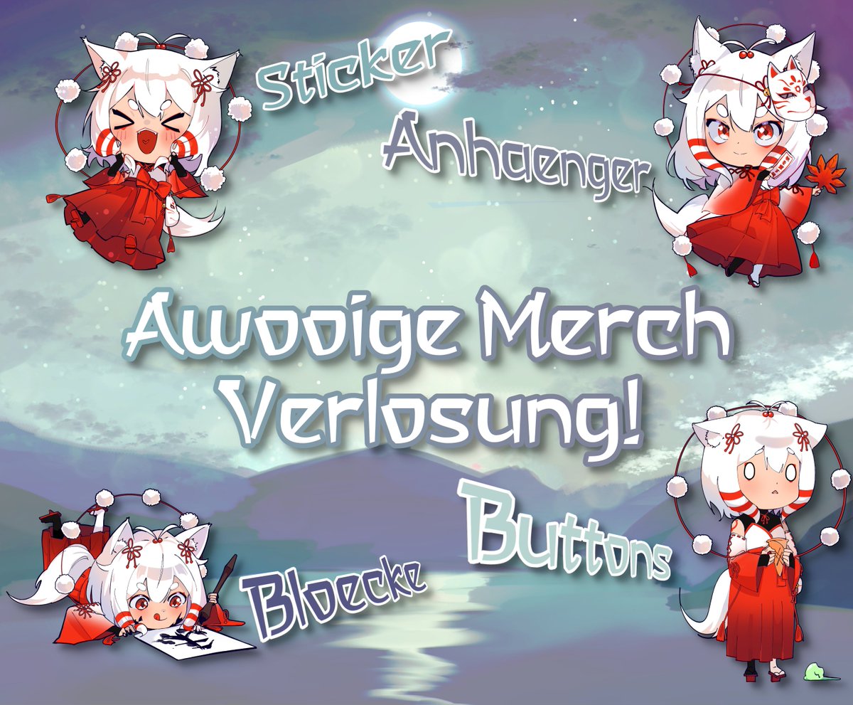 Rapinou 👹 on Twitter: "RT @AkeAwookami: 🍁Awoo Merch Verlosung - 300 Follower Special🐺 Keychain ...