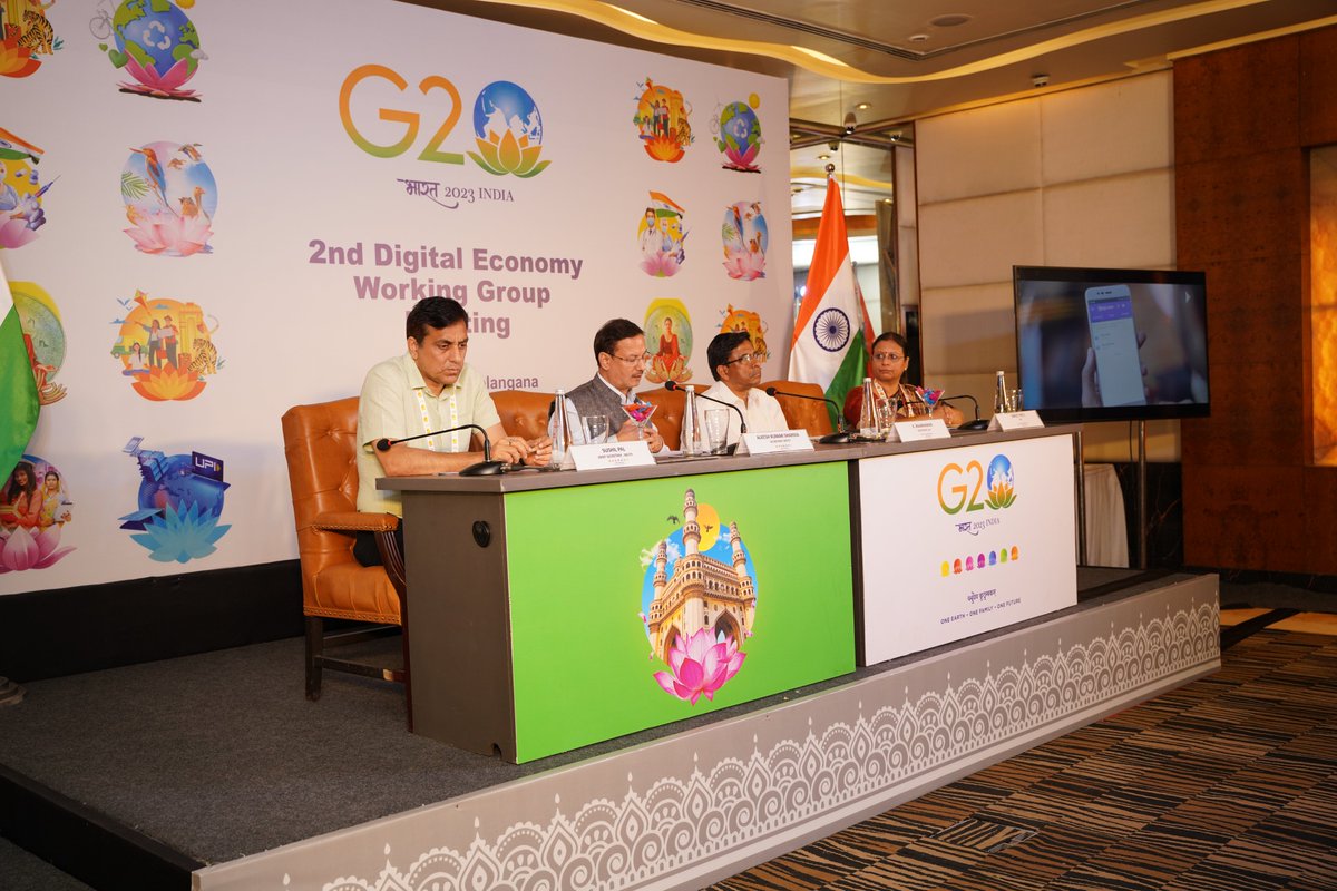 DoT India on Twitter: "Curtain raiser of 2nd Meeting of G20 Digital Economy Working Group # ...