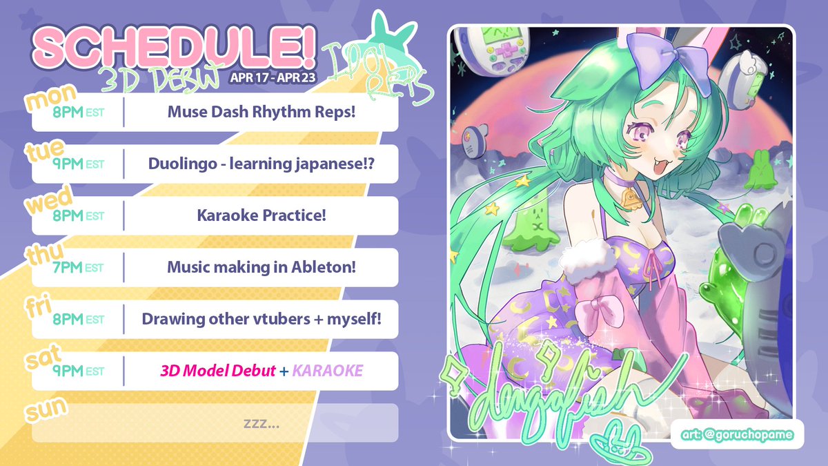 usamimi angel on Twitter: "this week is super packed! i am doing idol reps leading up to my ...