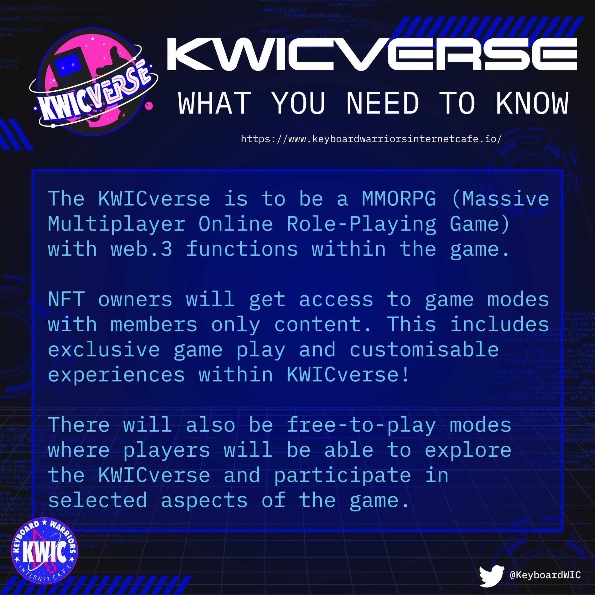 KWIC - Keyboard Warriors Internet Cafe on Twitter: "kwic://verse As we get closer to the launch ...