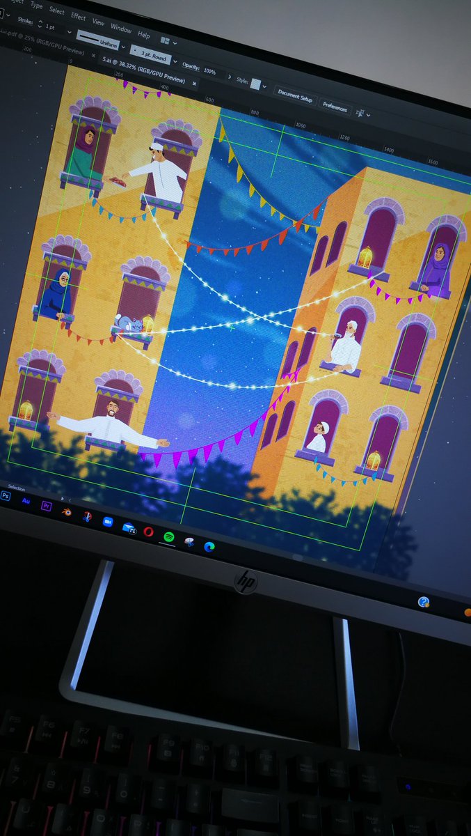 illustrator sa on Twitter: "RT @Ala_wadia: سلام.. مشهد سريع للعيد واللي سمح فيه العميل بنشره كل ...